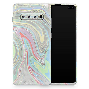 DesignSkinz Marbleized Swirling Colors v2 Protective Vinyl Decal Wrap Skin Cover Compatible with The Samsung Galaxy S20 (Screen Trim & Back Glass Skin)