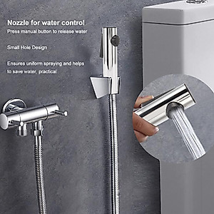 NDNCZDHC G1/2 Handheld Bidet Sprayer for Toilet, Pressurized ABS Cloth Diaper Sprayer Portable Pet Shower Toilet Water Sprayer Seat Bidet Attachment