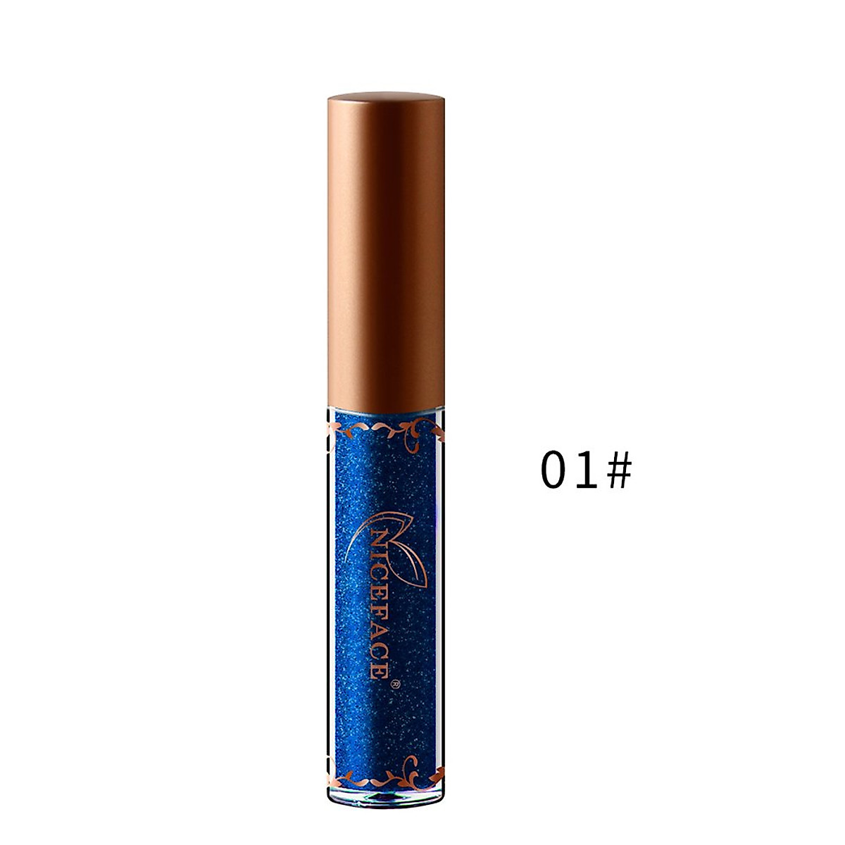 12 Colors Glitter Diamond Eyeliner Liquid Shining Metallic Eyeliner Eye Makeup (Blue#01)