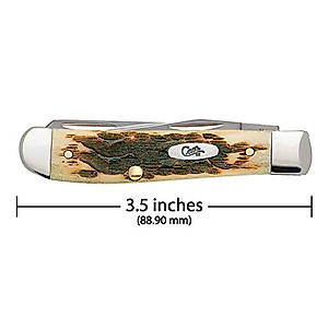 CASE XX WR Pocket Knife Amber Bone Mini Trapper Item #013 - (6207 SS) - Length Closed: 3 1/2 Inches …