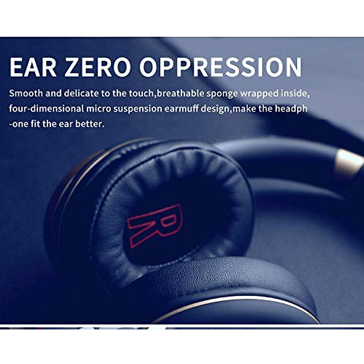 Greshare Wireless Bluetooth Headphones,Over Ear Headphone Hi-Fi Stereo Foldable Headset with Microphone, FM Radio, Wired Mode Compatible with PC/Cellphone/Tablets/TV/MP3. (Black)
