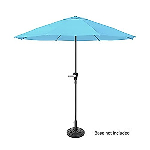 Pure Garden 9 Foot Aluminum Patio Umbrella with Auto Crank - Blue