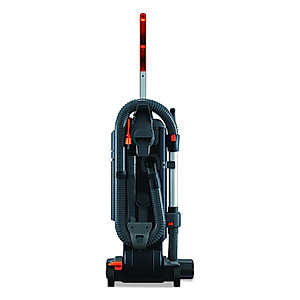 Hoover Commercial HushTone Upright Vacuum Cleaner, 15 inches with Intellibelt, For Carpet and Hard Floors, CH54115, Gray