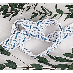 L.I.L.O.U Handfasting Cord for Wedding Ceremony in Natural Cotton Wedding Lasso Handmade Blue