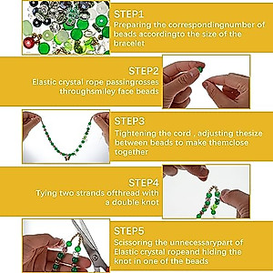 Gift Boxed Emeralds Crystal Beads for Bracelet Jewelry Making Kit, 140Pcs 8mm Gemstone Crystal Glass Bead Bracelet Kit, Assorted DIY Craft Glass Beads Bulk for Friendship Bracelets Making with String