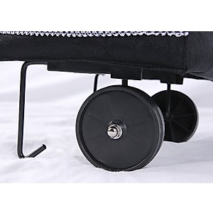 J&J Home Fashion Wheeled Shopping or Laundry Cart-Black