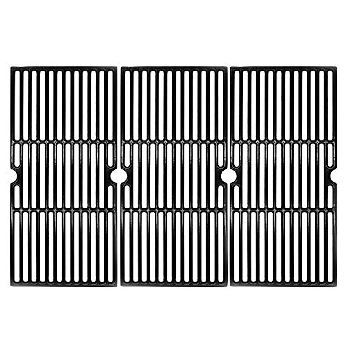 Hongso 19 1/16 x 28 Inch Porcelain Coated Cast Iron Grill Grates Grids Replacement Parts for Brinkmann 810-1750-S, 810-1751-S, 810-3752-F, 810-6570-F, 810-3551-0, Gas Grill Models, Set of 3 (PCB006)