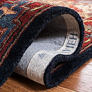 SAFAVIEH Heritage Collection Accent Rug - 4' x 6', Red & Multi, Handmade Traditional Oriental Wool, Ideal for High Traffic Areas in Entryway, Living Room, Bedroom (HG926A)