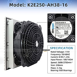 Original New K2E250-AH38-16 115V 145W ebmpapst Cabinet Radiator Fan