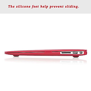 MOSISO 4 Pcs Laptop Silicone Feet (0.59 inch Diameter), Replacement Bottom Case Foot Compatible with MacBook Pro/Air Shell Case Cover, Black