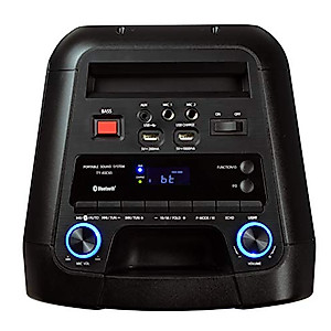 Toshiba TY-ASC65 Wireless Speaker System w/FM Stereo Radio | 60 Watt Stereo Outdoor Bluetooth Speaker | Party Speakers w/Rechargeable Batteries | 3.5mm Stereo Earphone Jack | 1 USB Input