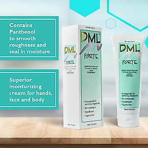 DML Forte Skin Care- Super-Hydrating Hand, Face, and Body Moisturizer/ Hypoallergenic Face Moisturizer for Dry and Cracked Skin/ Gentle Moisturizing Cream Safe for Faces and Sensitive Skin / 4 oz