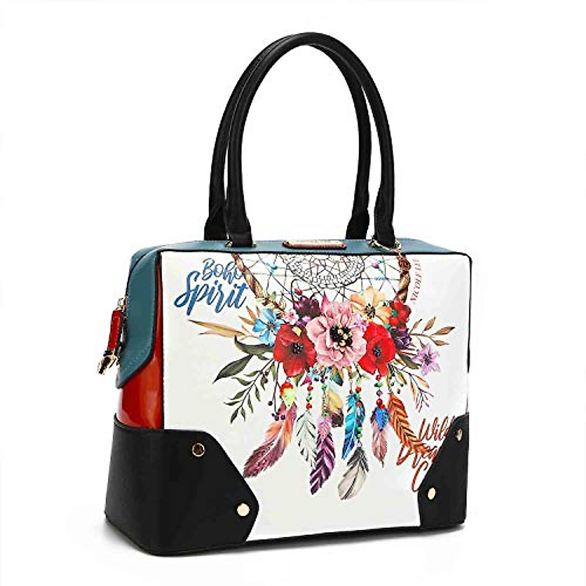 BOHEMIAN WHITE MODERN CHIC TOTE BAG