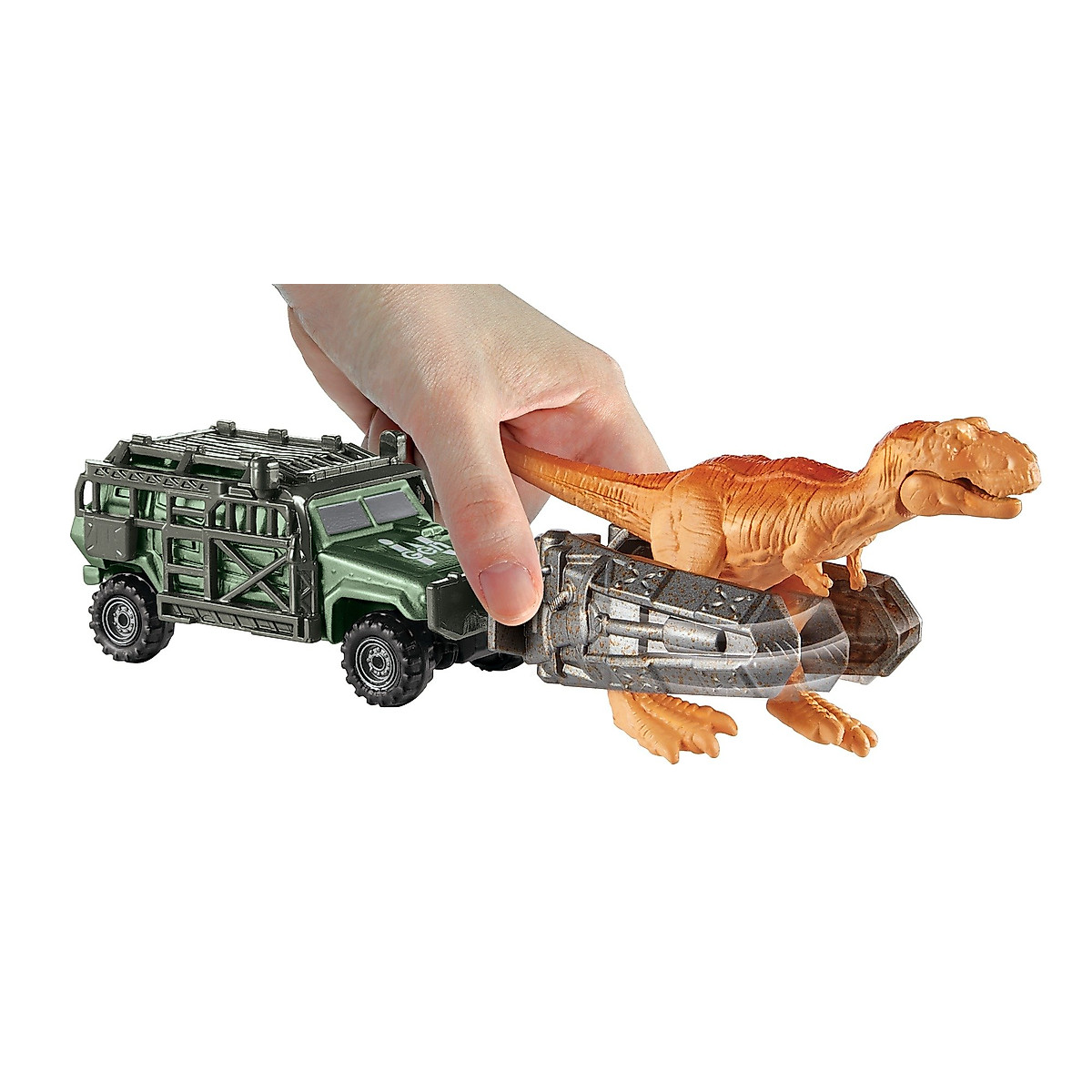 MATCHBOX JURASSIC WORLD DINO TRANSPORTERS TYRANNO-HAULER Vehicle and figure