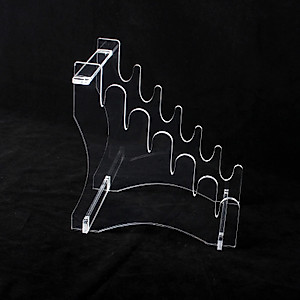 WANLIAN Knife Rack Knife Display Rack Knife Storage Rack 6 Tier Acrylic Countertop Knife Display Rack for Knife Display Storage(Transparent)