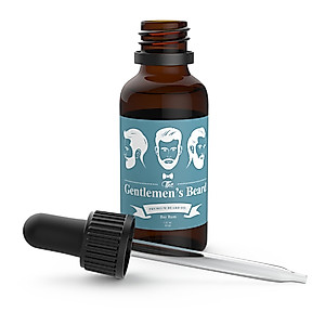 The Gentlemen's Beard Premium Bay Rum Beard Oil - Conditioner Softener - All Natural - Softens, Strengthens and Promotes Beard & Mustache Growth - Leave In Conditioner Moisturizes Skin