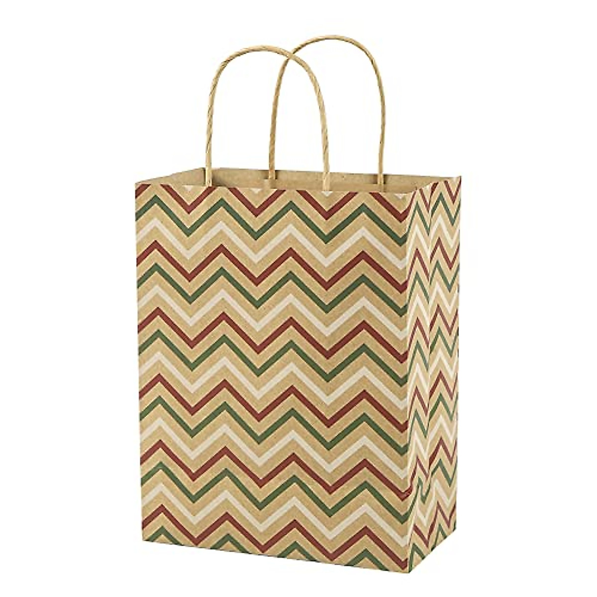 Sattiyrch Christmas Gift Bags 28 Count,Medium Size Kraft Paper Gift Bags with Handles,Brown Shopping Bags, Party Bags