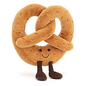 Jellycat Amuseables Pretzel Stuffed Toy, 7 inches | Food Plush | Fun Gift Idea
