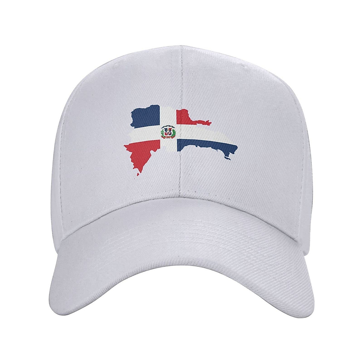 POOEDSO Dominican Republic Terrain Map Baseball Cap Fashion Solid Color Duck Tongue Hat Adjustable Casquette