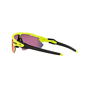 Oakley Men's OO9208 Radar Ev Path Rectangular Sunglasses, Neon Yellow/Prizm Road, 38 mm