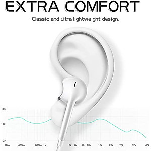 Apple Earbuds Wired iPhone Headphones, Earphones with Lightning Noise Isolating [Apple MFi Certified] Built-in Microphone & Volume Control Compatible with iPhone 14/13/12/11/XR/XS/X/7/7 Plus/8/8Plus