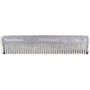Fendrihan Small 4.6" Sturdy Metal Fine Tooth Barber Pocket Grooming Comb