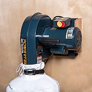 POWERTEC DC5370 Wall Mounted Dust Collector with 2.5 Micron Filter Bag | 537 CFM