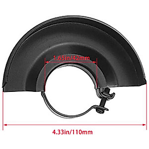 Auniwaig Angle Grinder Accessories Angle Grinder Parts Set, Including Black Metal Guard Protector Cover, Angle Wrench Grinder Flange Lock Nut, Angle Grinder Handle, Sanding Disc