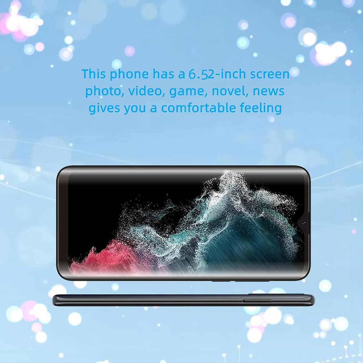 ZSDDZZY 6.52 inch Screen，Hot12play，Android smartphone ，Dual SIM card，1GB RAM 16GB ROM，Only supports Dual SIM card frequency band of 3GWCDMA ：850/1700/2100MHZ，Unlocked cell phone(black3