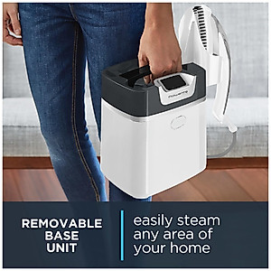Rowenta, Steamer for Clothes, IXEO Full Size Steamer with Ironing Board, 65 Inches, 45 Second Heatup, 1 Liter Capacity, 1500 Watts, Ironing, Portable, Adjustable, White Clothes Steamer, QR1411
