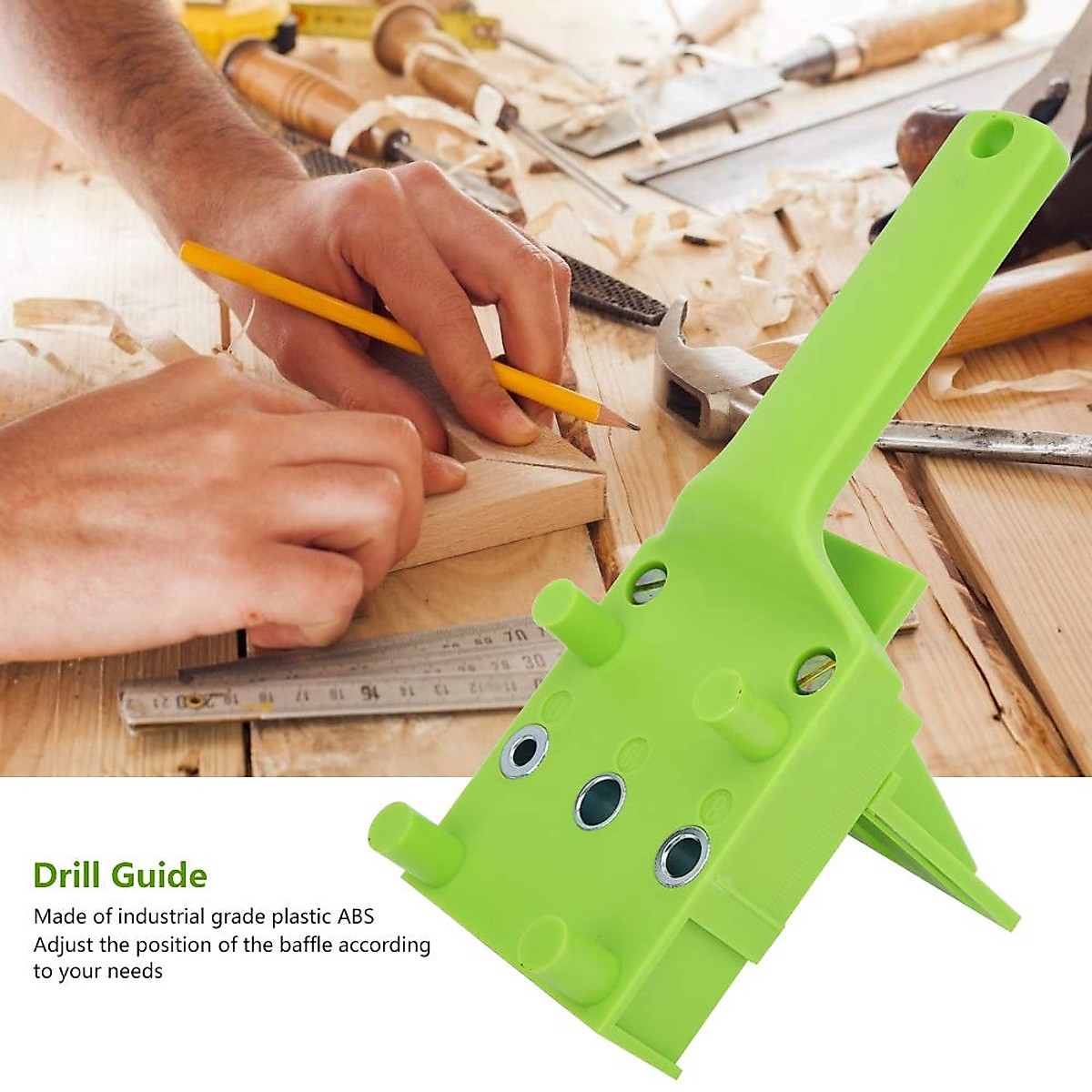 41Pcs Woodworking Dowel Jig, Self Centering Doweling Jig Kit 6/8/10mm Drill Guide Metal Sleeve Wood Drilling Doweling Hole Saw Tools Handheld Jigs