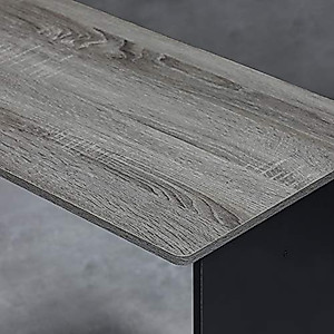 FURINNO Simplistic Study Table, French Oak Grey