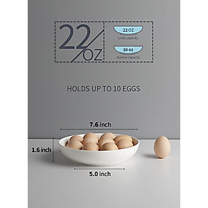 Sweese Pasta Bowls 22 Ounce Salad White Serving Bowls Set of 6 + 6 Inch/18 oz Porcelain Bowls Set of 6 White