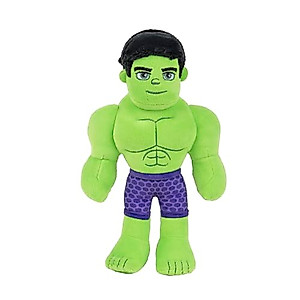 SPIDEY AND HIS AMAZING FRIENDS Marvel's SNF0082 Marvel’s Spidey and His Amazing Friends-8-Inch Little Plush Hulk Kids Ages 3 and up-Toys Featuring Your Friendly Neighborhood Heroes, Multi