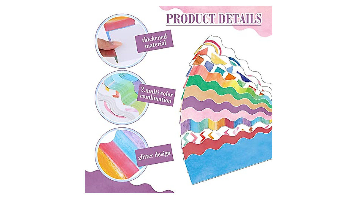 240 Pcs Rainbow Bulletin Board Borders for Classrooms