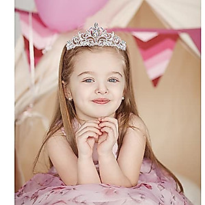 Casoty Birthday Queen Sash & Rhinestone Tiara Set, AB Rhinestones Birthday Crowns for Women, Happy Birthday Queen Tiara for Women with Comb, Birthday Tiara for Women, Birthday Sash and Tiara for Women