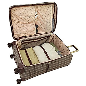 LONDON FOG Brentwood II 20" Expandable Spinner Carry-On, Cappuccino, Inch