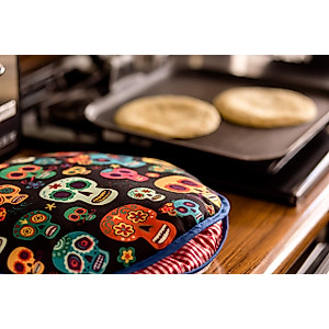 Largest! Two Sided Tortilla Warmer, 12” Insulated and Microwaveable, Fabric Pouch Keeps Them Warm for up to One Hour! Perfect Holder for Corn & Flour, Insulated Keeper! by ENdeas