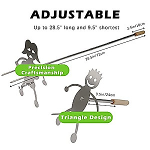 Retractable Funny Marshmallow Roasting Sticks 28.5 inch,Funny Stainless Steel Barbecue Forks，Hot Dog Bbq Sticks…
