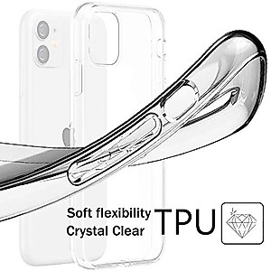 FanTEK Compatible for iPhone 11 Case, Clear Crystal TPU Phone Cases Compatible with iPhone 11 6.1 Inch