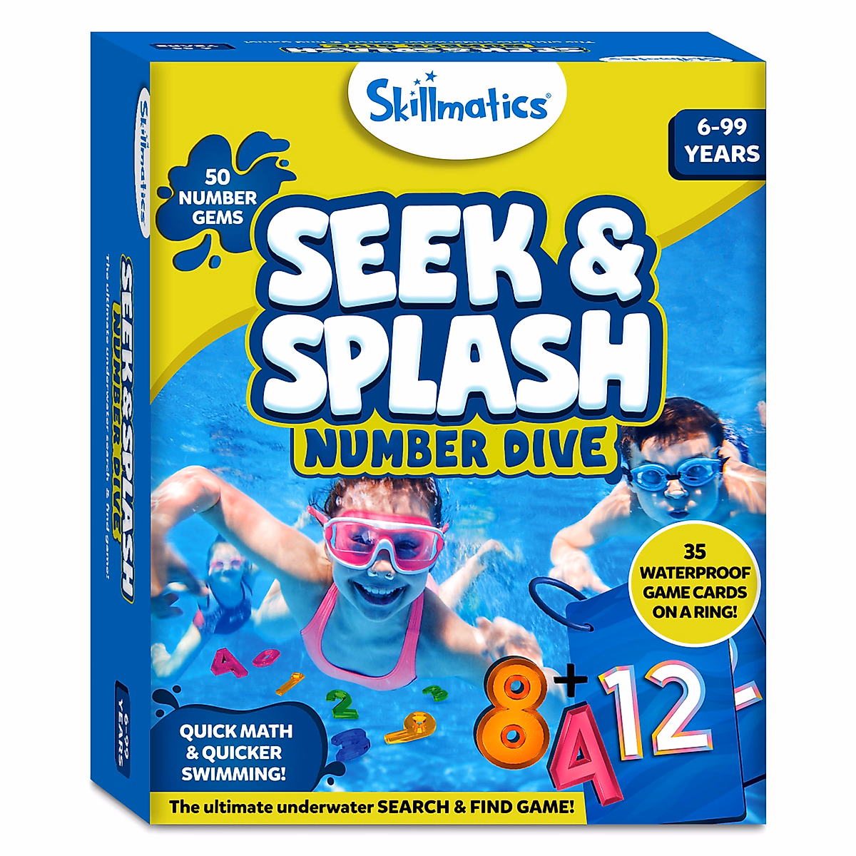 Skillmatics Seek & Splash Diving Gem Toys - Swimming Pool Toys for Kids, Search and Find Math Game, Gifts for Boys & Girls Ages 6, 7, 8, 9 & Up