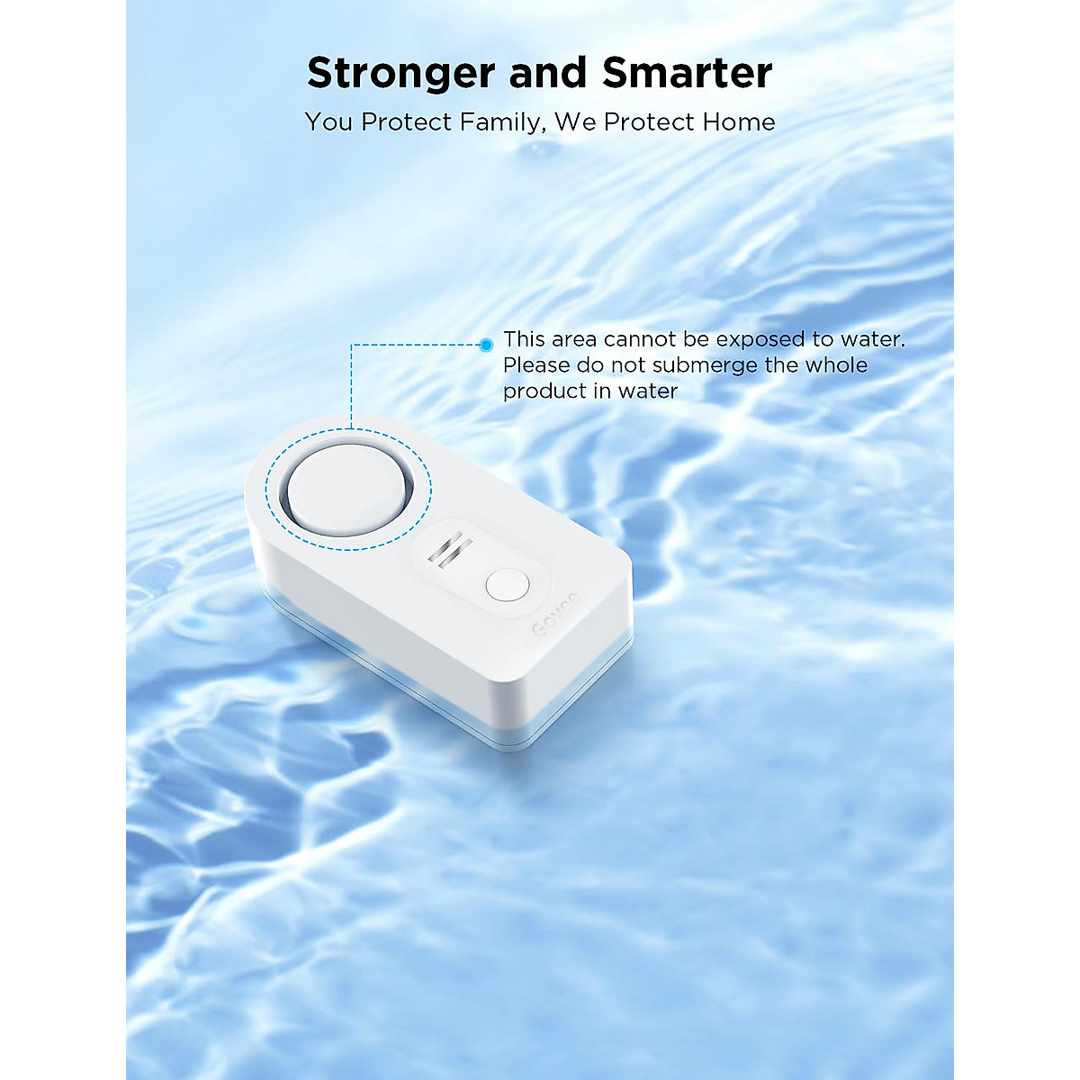 Govee WiFi Water Sensor 3 Pack, Water Leak Detector 100dB Adjustable Alarm and App Alerts, Leak and Drip Alert with Email, Wireless Detector for Home, Basement(Not Support 5G WiFi)