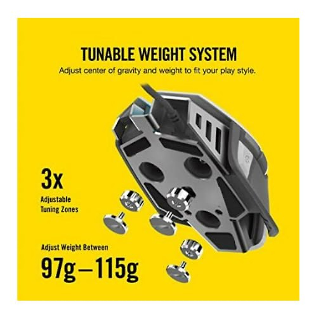 Corsair M65 RGB Elite - FPS Gaming Mouse - 18,000 DPI Optical Sensor - Adjustable DPI Sniper Button - Tunable Weights - White