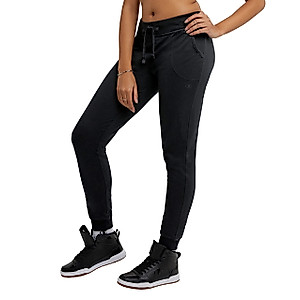 Champion Joggers, Lightweight, Comfortable Jersey Lounge Pants for Women, 29", Black, X-Large