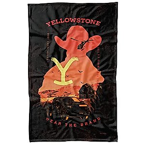 LOGOVISION Yellowstone Blanket, 36"x58" Yellowstone Wear The Brand Fleece Blanket