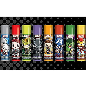 Taste Beauty Marvel Comic Book–Themed Flavored Lip Balm Variety Pack, 8 Tubes