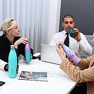 BJPKPK Insulated Water Bottles,17oz Stainless Steel Water Bottles,Sports Water Bottles Keep Cold 24 Hours and Hot 12 Hours, Kids Water Bottle for School-Dawn