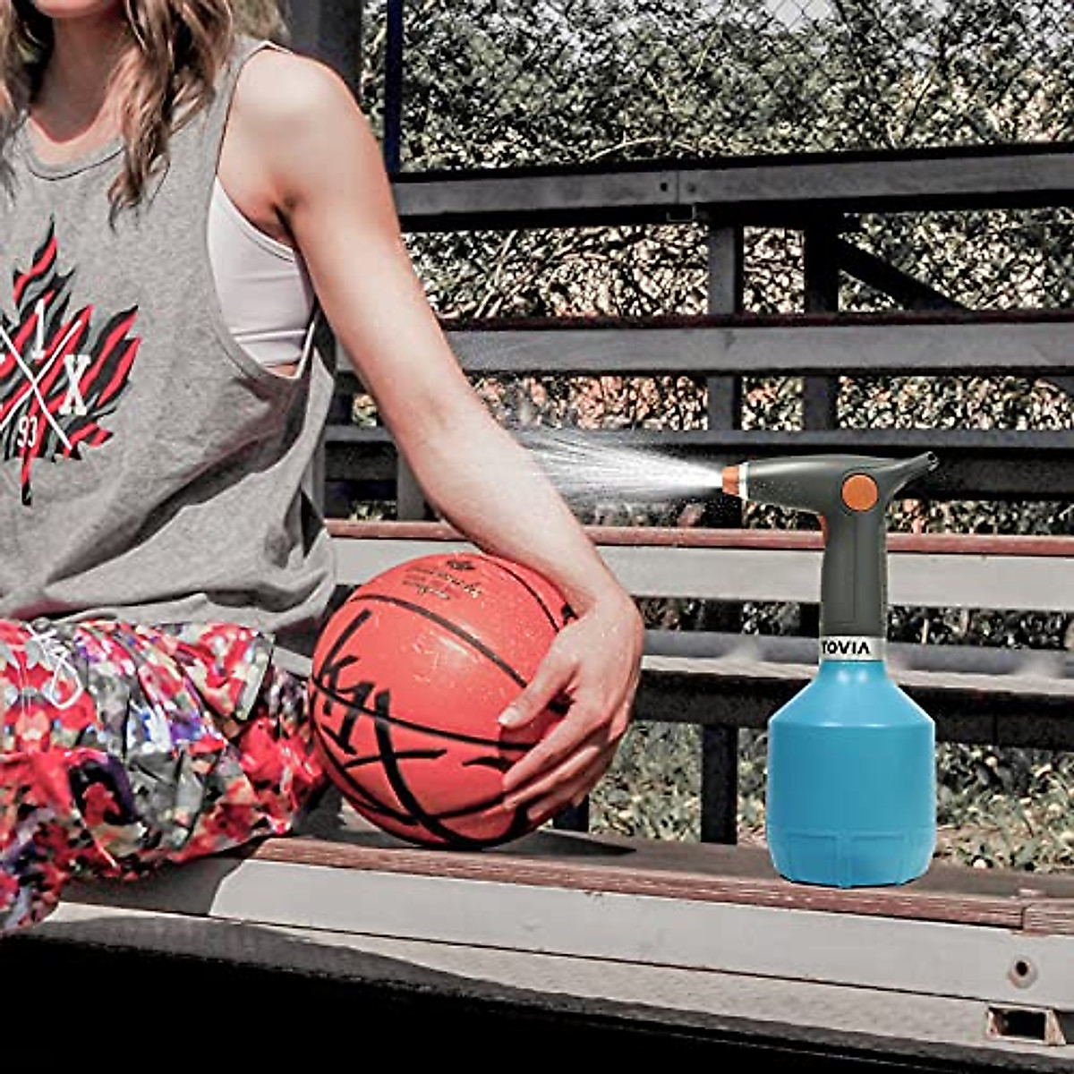 T TOVIA 1L Electric Plant Mister Spray Bottle for Indoor/Outdoor Plants, Electric Watering Can with Adjustable Copper Spout, Automatic Plant Watering Devices, for Hair, Cleaning Home, Gardening