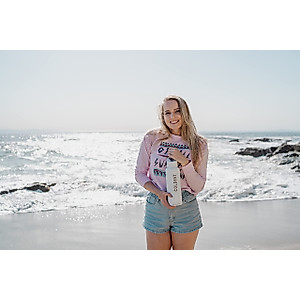 Coldest Sports Water Bottle with Straw Lid Vacuum Insulated Stainless Steel Metal Thermos Bottles Reusable Leak Proof Flask for Sports Gym(40 oz, Saturn's Moon Purple Glitter)