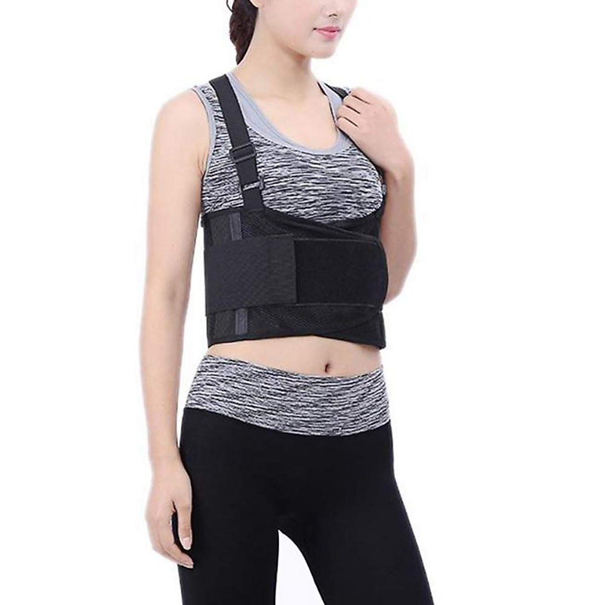 LSRRYD Lumbar Support Belt Portable Adjustable Elastic Back Waist Support Lumbar Brace Belt for Pain Relief and Injury Prevention for Men and Women (Size : M)
